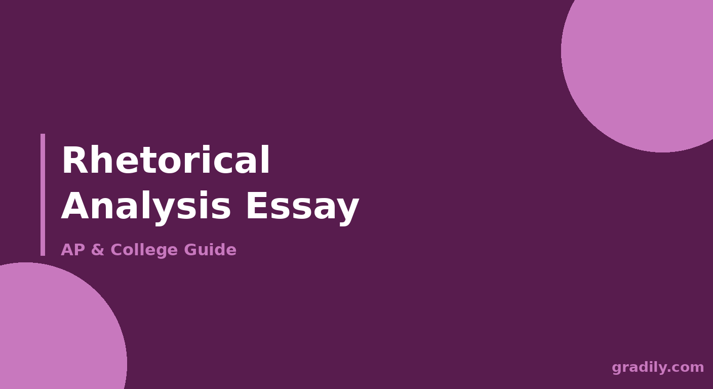 How to Write a Rhetorical Analysis Essay (AP and College) — Gradily ...